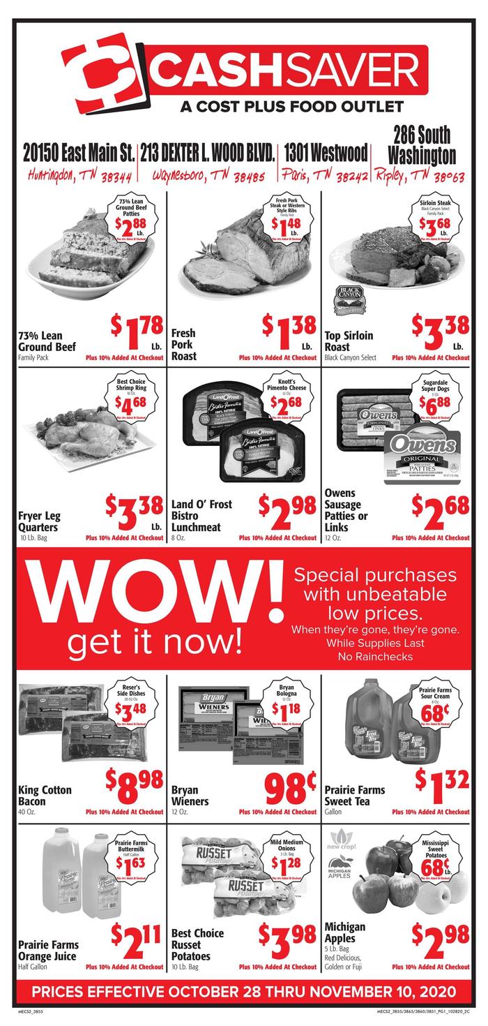 Huntingdon Cash Saver | Ad Specials