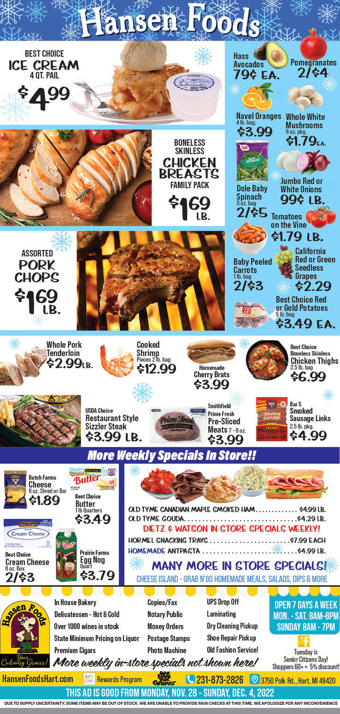 Hansen Foods | Ad Specials