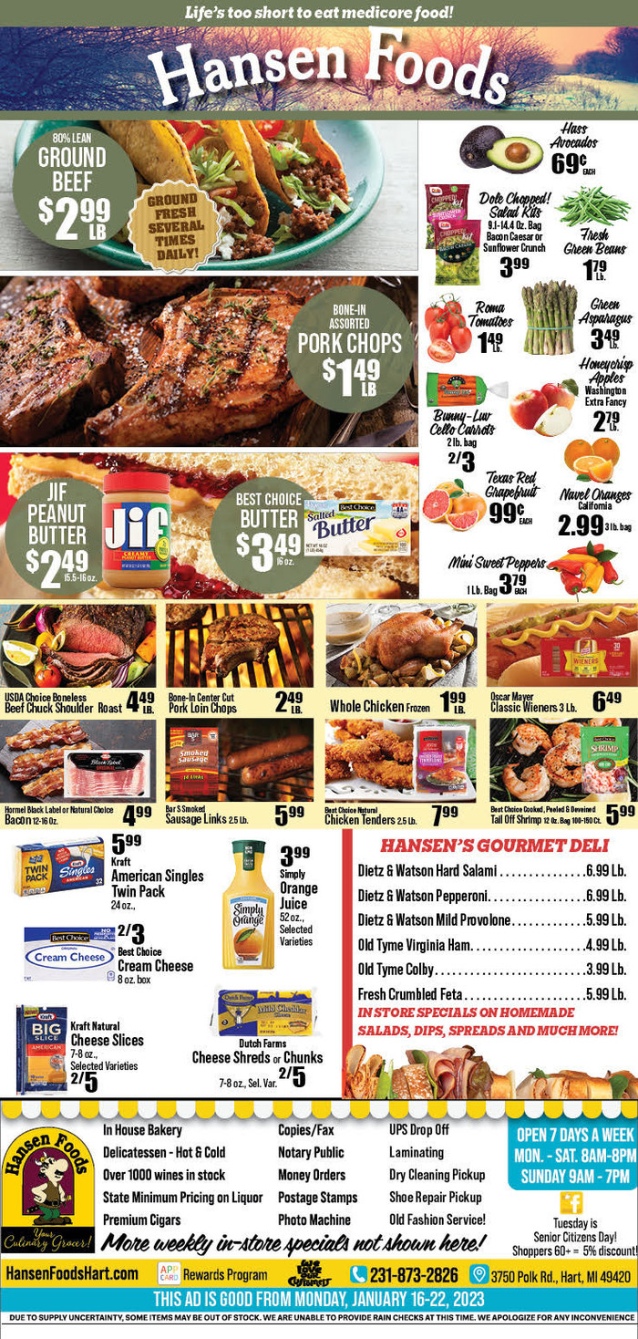 Hansen Foods | Ad Specials