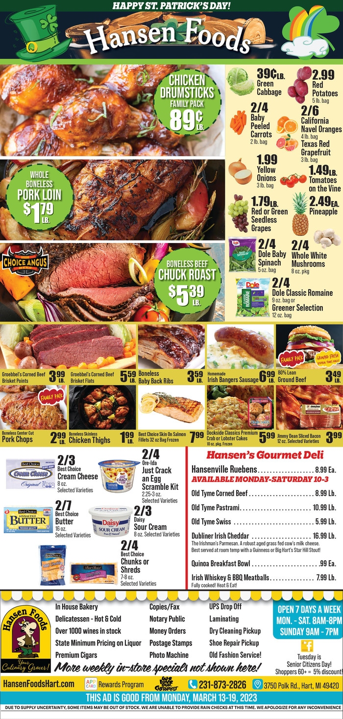 Hansen Foods | Ad Specials