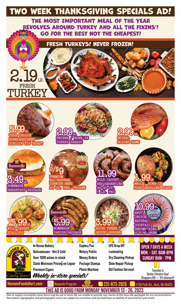 Hansen Foods | Ad Specials