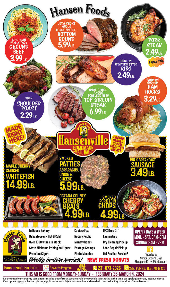 Hansen Foods | Ad Specials