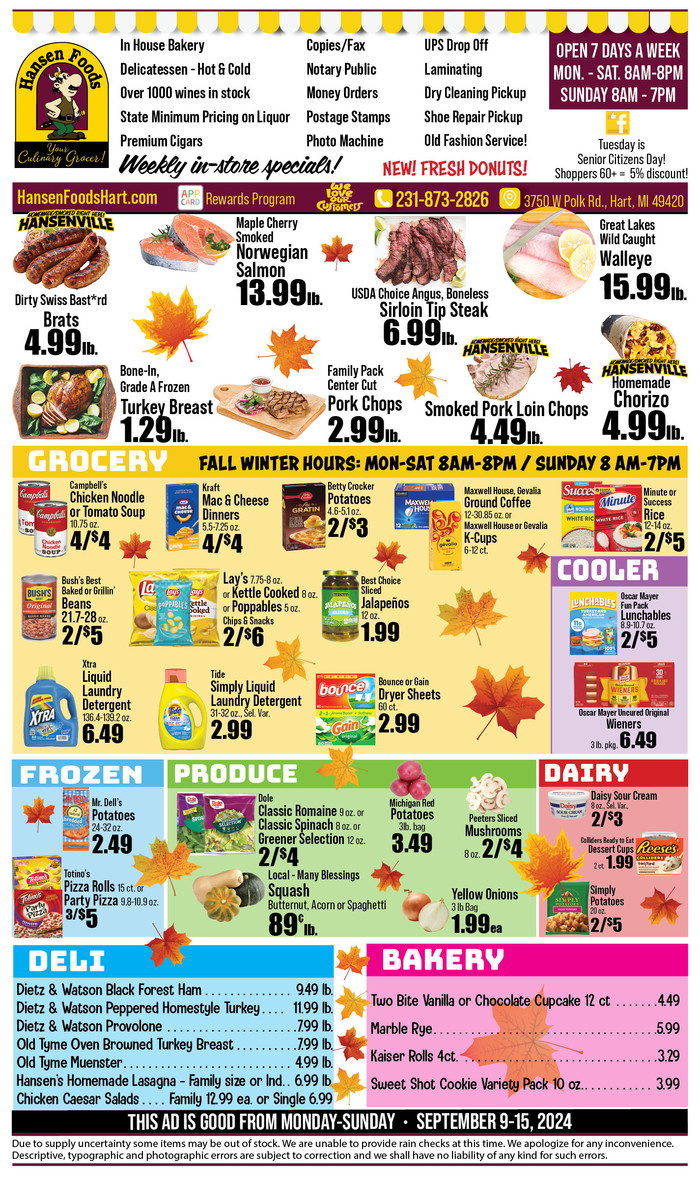 Hansen Foods | Ad Specials