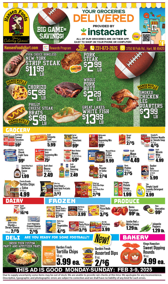 Hansen Foods | Ad Specials