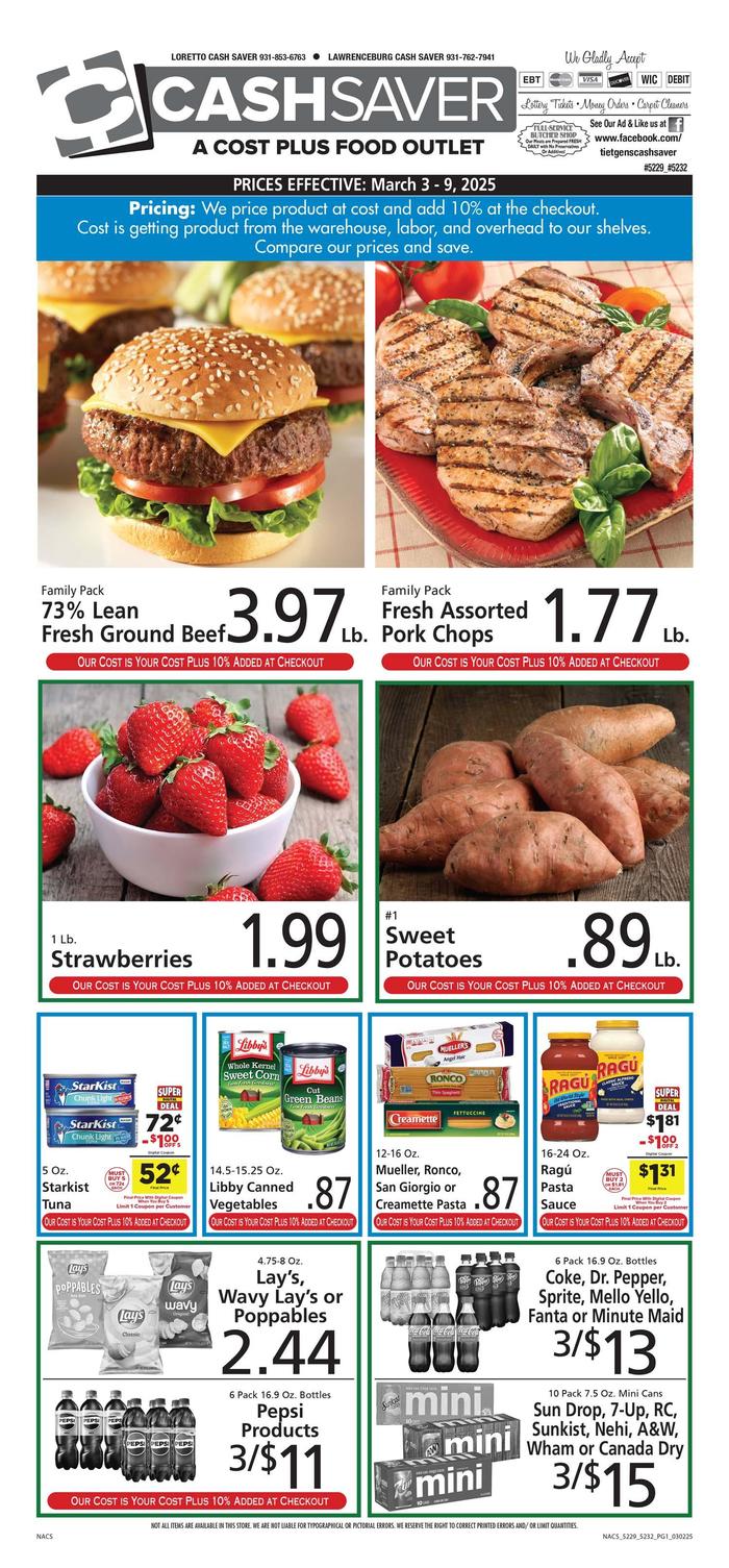 Lawrenceburg Cash Saver | Ad Specials