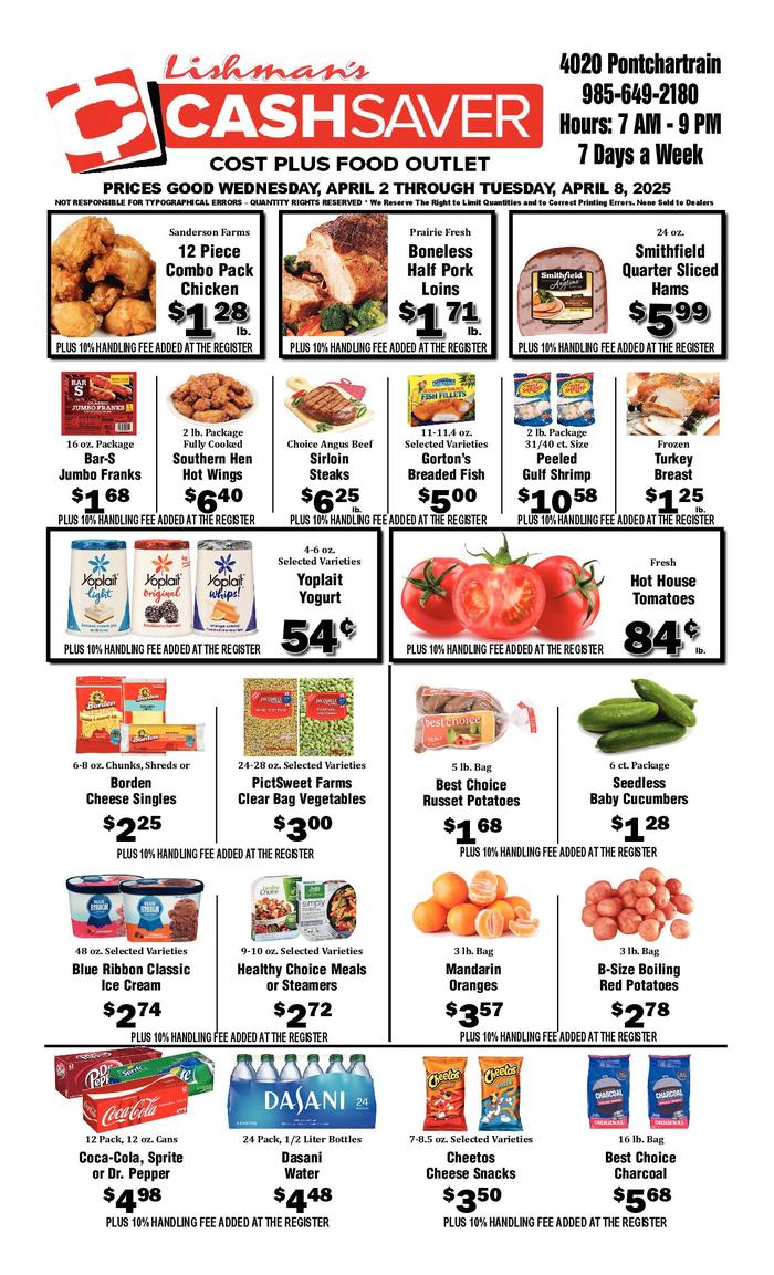 Cashsaver Slidell | Ad Specials