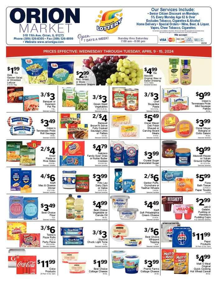 Orion Food Center IGA | Ad Specials