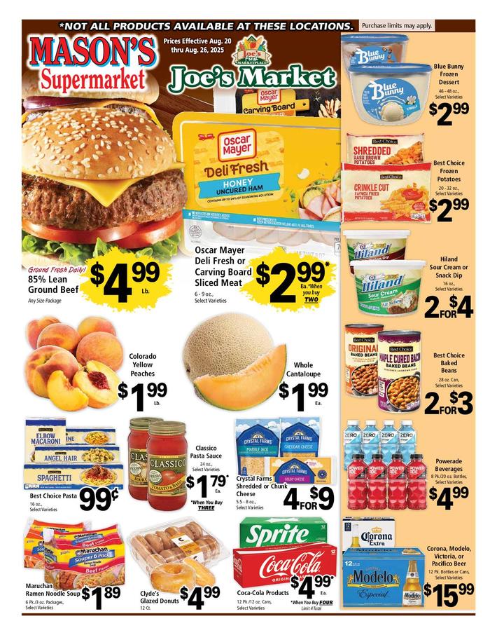 Mason's Supermarket | Ad Specials